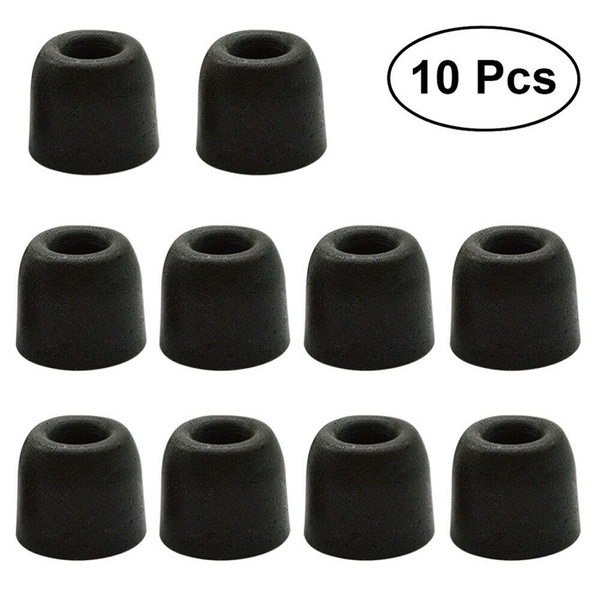 10Pcs New Medium Black Memory Foam Ear Tips Noise Cancellation In-ear ...