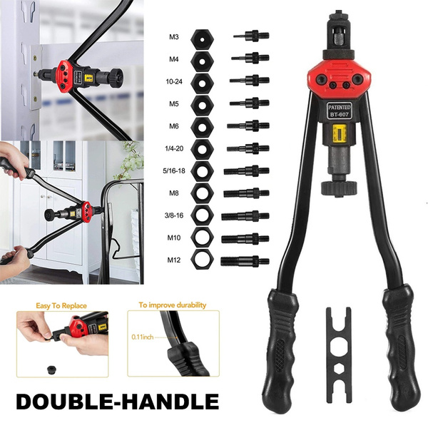 Easy Automatic Rivet Tool Set Manual Riveting Tool Pull Cap Heavy Duty ...