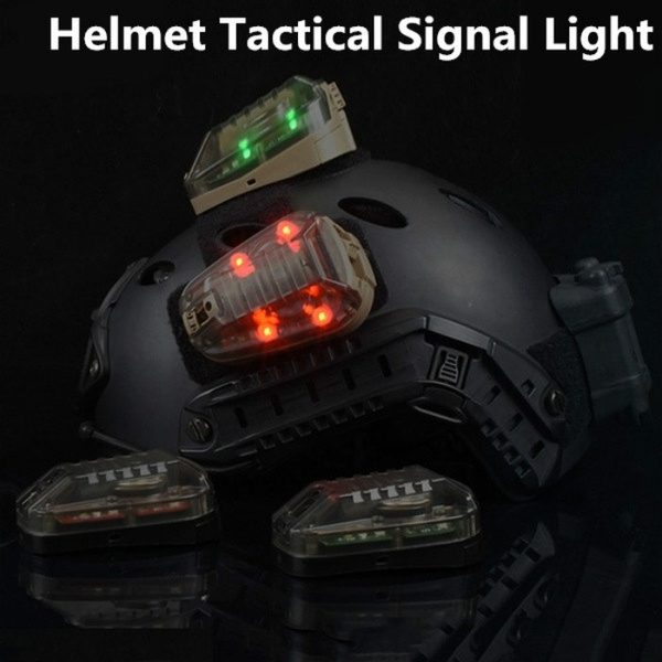 New Airsoft HEL-STAR 6 Gen3 III Green/Red Strobe IR Helmet light ...