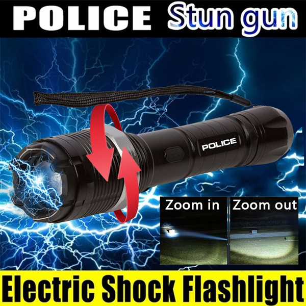 3 In 1 Self-defense Electric Shock Stun Gun Portable Zoomable LED ...