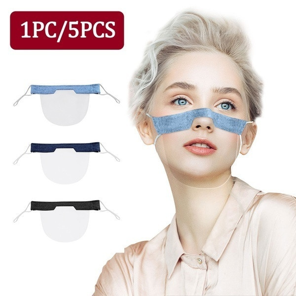 2020 New Mini Shield Washable Reusable Mask Transparent PVC Visual Mask ...