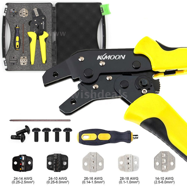 KKmoon 5 In1 Professional Wire Crimpers Engineering Ratcheting Terminal ...