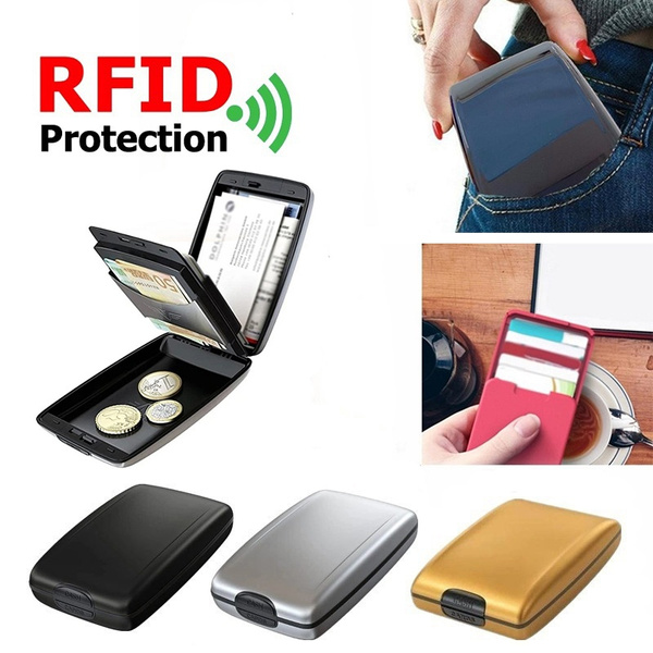 RFID Blocking Wallet Magnetic Bank Card Package Business Card Box ...