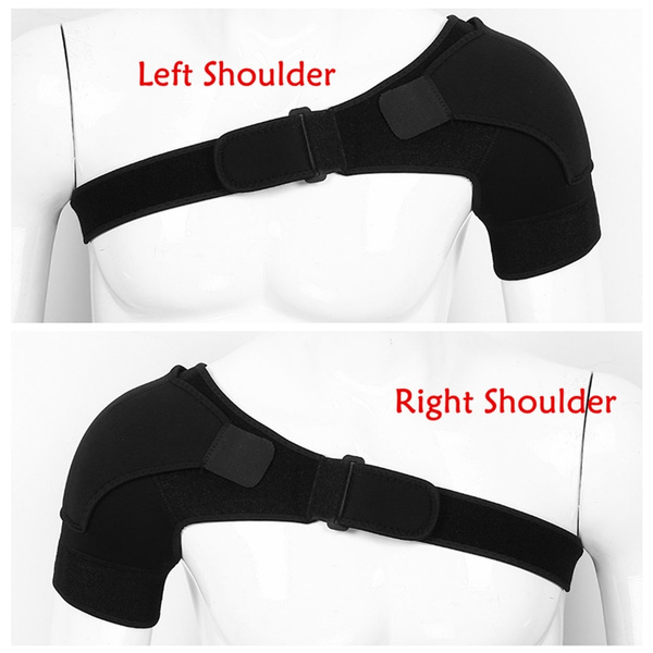 Right/Left Shoulder Compression Sleeve Strap Wrap Adjustable Shoulder ...
