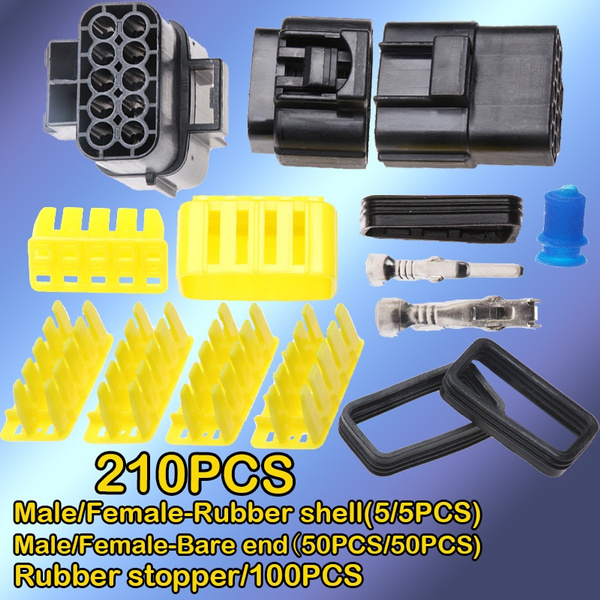 210PCS Car Connector Plug Terminal Car Sealed Waterproof Electrical ...
