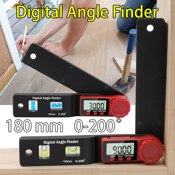 2 In 1 Digital Angle Finder Mini Spirit Level Angle Ruler Protractor ...