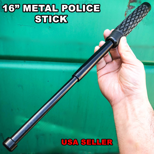 Heavy Duty Military Tactical POLICE Retractable Metal Walking Stick ...