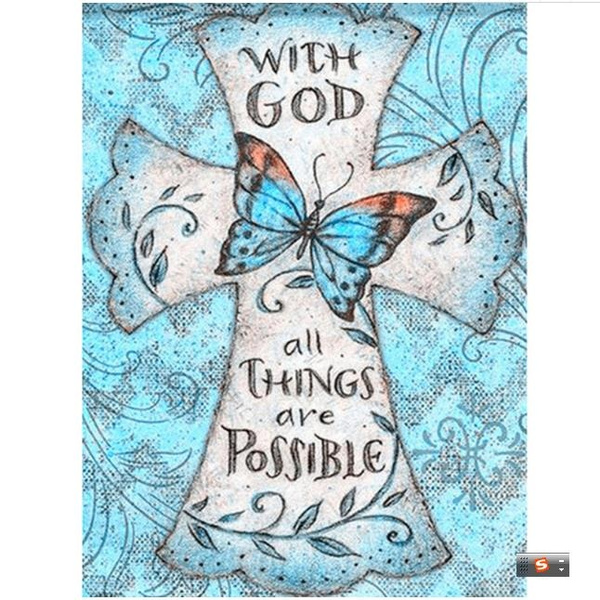 5d Diamond Painting Religious Cross Embroidery Painting Decoration Home ...