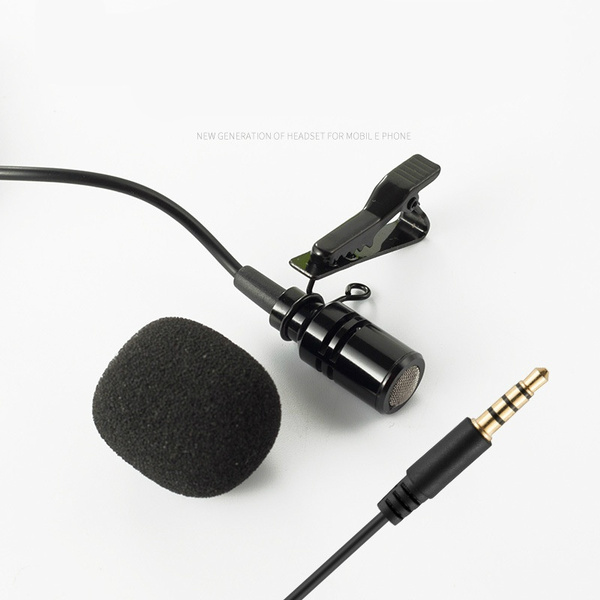 3.5mm Clip Tie Collar Microphone for Mobile Phone Speaking in Lecture ...