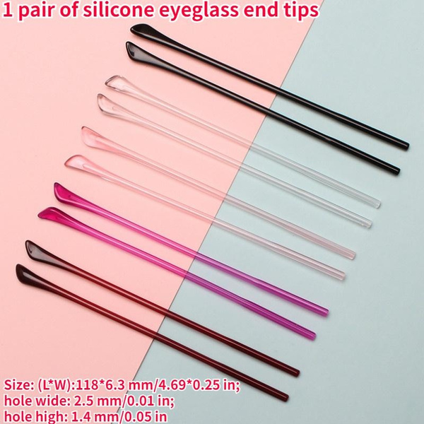 1 Pair Glasses Temple Tips Accessories Anti-Slip Silicone Ear Sock ...