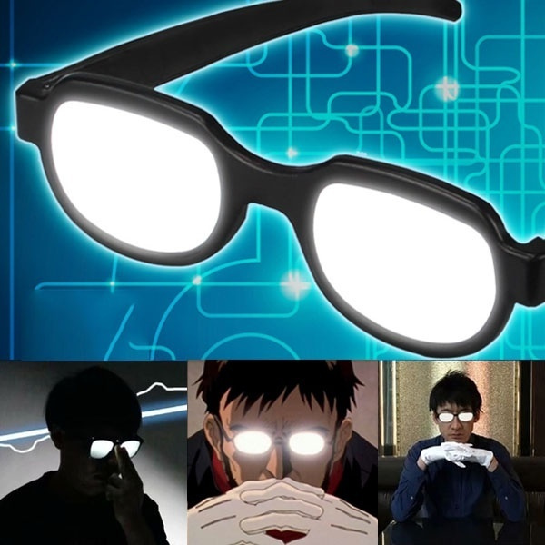 Japanese Anime LED Glowing Glasses Anime Around Cosplay Props ...