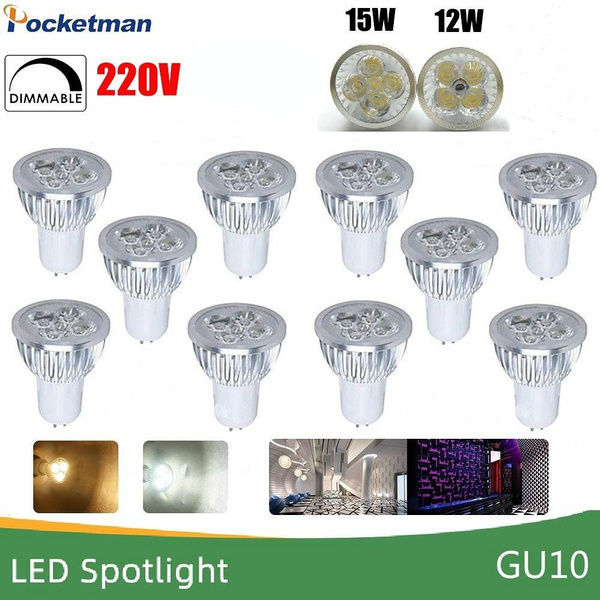 6/10pcs Wholesale GU10 led Bulb Light Dimmable 220V 9W/12W/15W GU10 LED ...