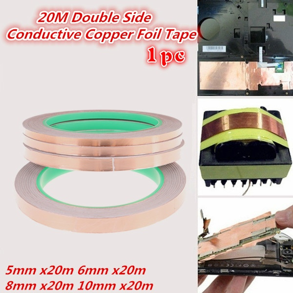 20M Double Side Conductive Copper Foil Tape Strip Adhesive EMI ...