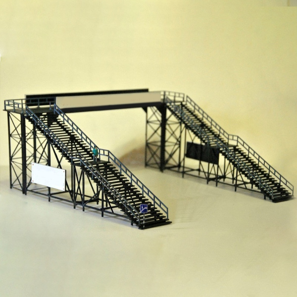 1:87 Model Assembled Railway Station Footbridge Model Pedestrian Bridge ...