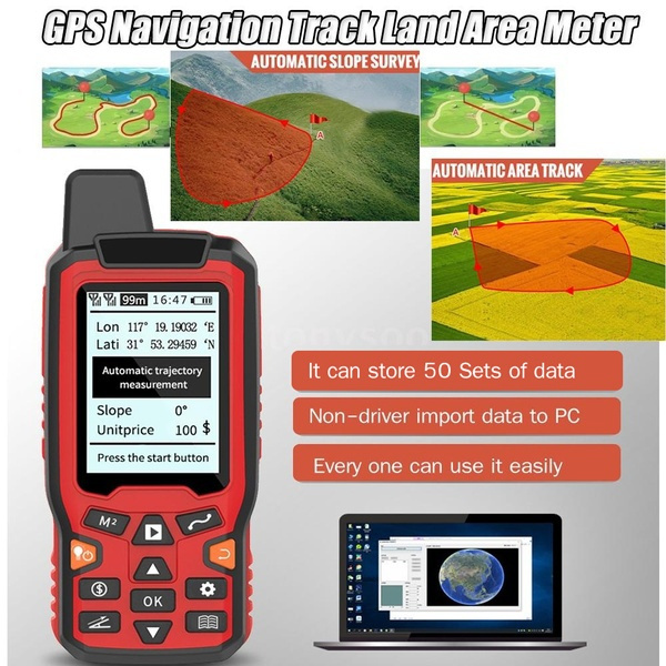 GPS Land Area Measure Handheld USB Navigation Track Area Calculation ...