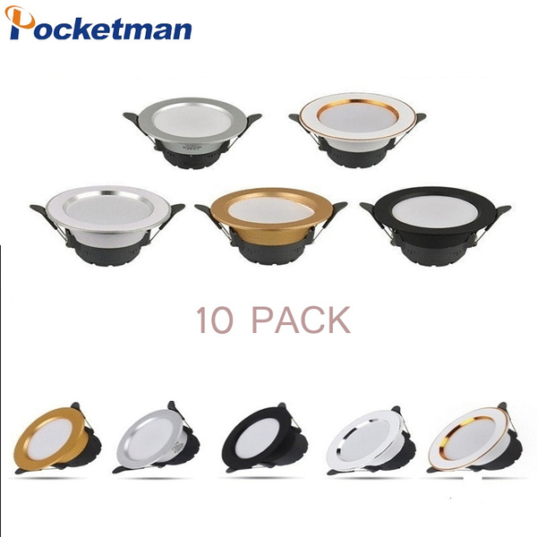 Home Decor Lamp 3-Color LED Downlight 5pcs or 10 pcs Dimmable Downlight ...