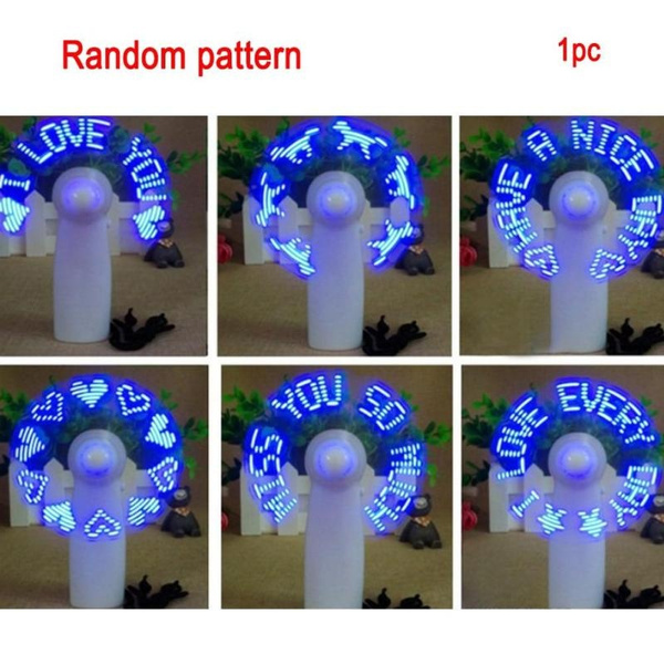 Handheld Fan Gadgets Flashing LED Cooler Desktop Cooling Gift Fan with ...