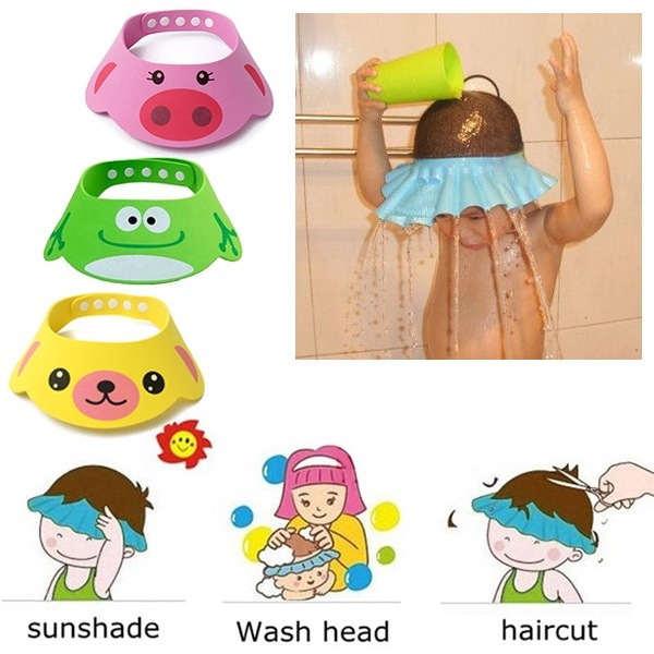 Adjustable Baby Shampoo Cap Kids Children Bathing Toddler Shower Hat ...