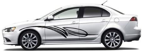 Vehicle Stripe Lines Drag Racing CAR Vinyl Side Graphics Decals ANY CAR ...