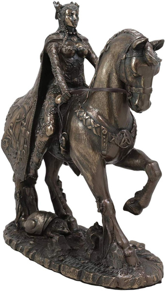 Ebros Celtic Irish Moon Goddess Rhiannon Riding Horse in Arberth Statue ...