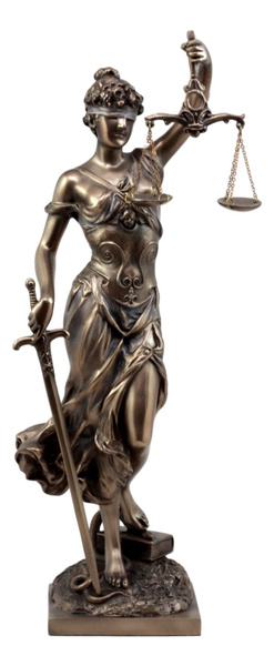 Ebros Gift Bronzed Resin Greek Goddess Lady Of Justice Statue 13.5"H La ...