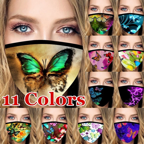 2020 Fashion Trending Butterfly Printed Face Cover for Women and Men ...
