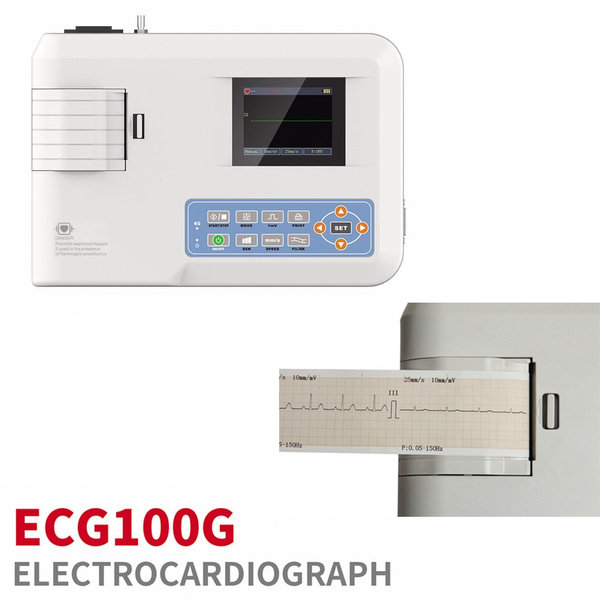 ECG100G ECG/EKG Machine Single Channel ECG Electrocardiograph | Wish