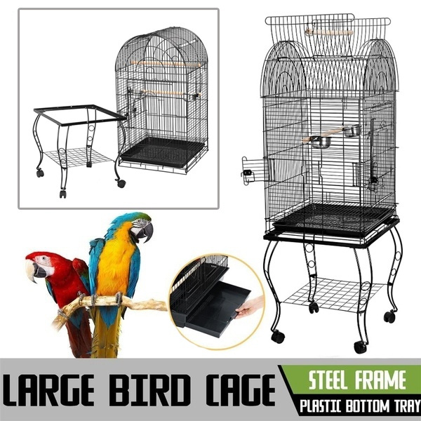 Large Metal Bird Cage Canary Tall Parakeet Cockatiel Cages Birdcage for ...