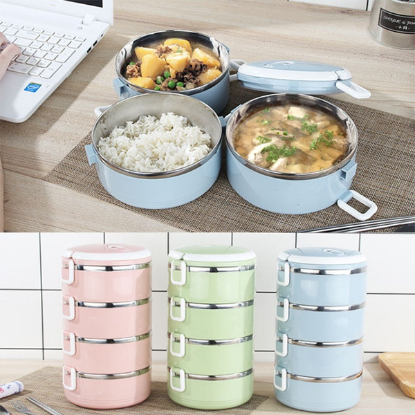 Stainless steel plastic large-capacity insulated lunch box lunch box ...