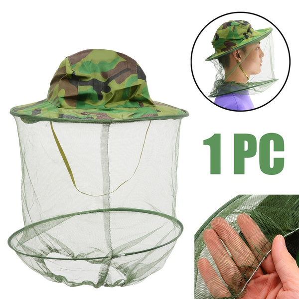 Outdoor Camouflage Beekeeping Cowboy Hat Mosquito Bee Insect Net Veil ...