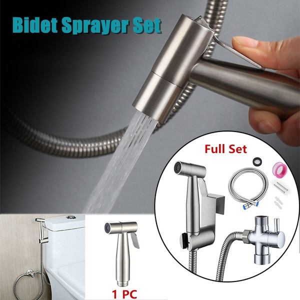 Handheld Toilet Bidet Sprayers Set High-pressure Flushing Gun Brushed ...