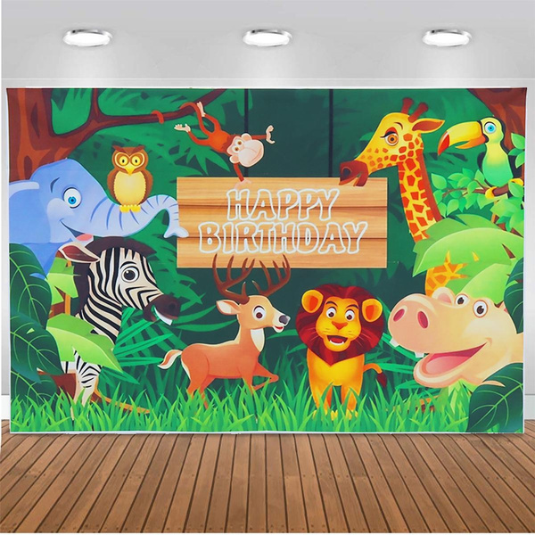 Jungle Safari Party Backdrop Cloth for Jungle Safari Theme Birthday ...