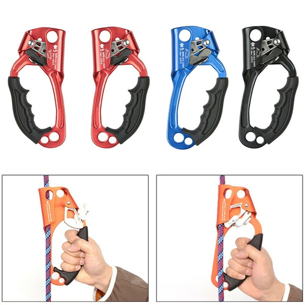 Right/Left Hand Ascender Rock Tree Climbing Rope Clamp Caving Rescue ...