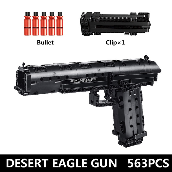 563PCS The Desert Eagle Pistol Weapon Gun Model Building Blocks Bricks ...