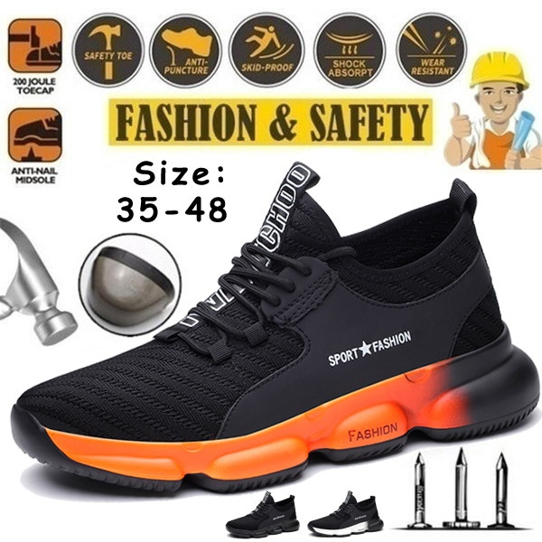 New Fashion Steel Toe Safety Boots Indestructible Ryder Shoes Sneakers ...