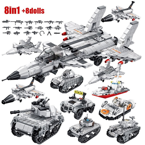 SEMBO Military Armoured Vehicle Tank Model Building Blocks WW2 City ...