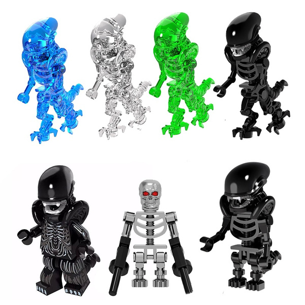 Movie Series Alien Action Figure Monsters Building Blocks Kids Toys For ...