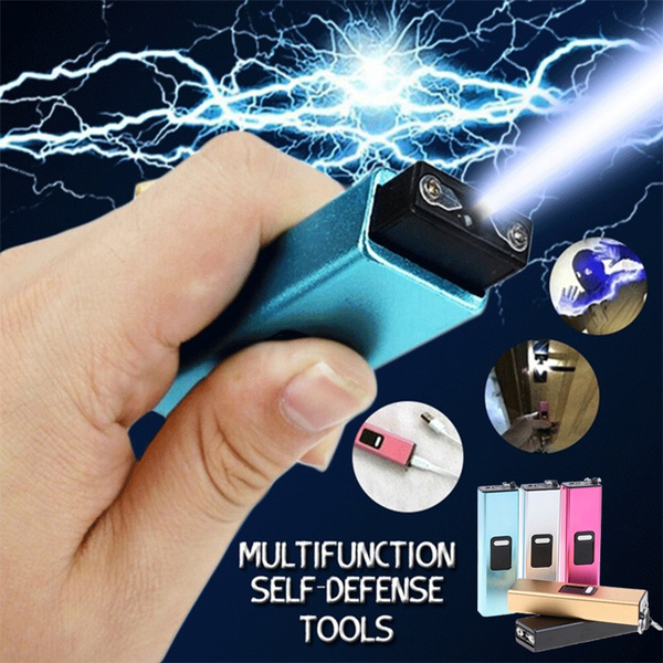 1 Set Mini Electric Shock Self-defense Flashlight Rechargeable Super ...