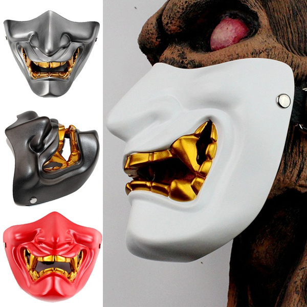 Ghost of Tsushima Sakai Cosplay Mask Half Face Samurai Mask Halloween ...