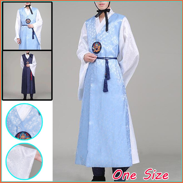 2020 Korean Traditional Clothing Hanbok Men Pattern Royal Fancy Print ...