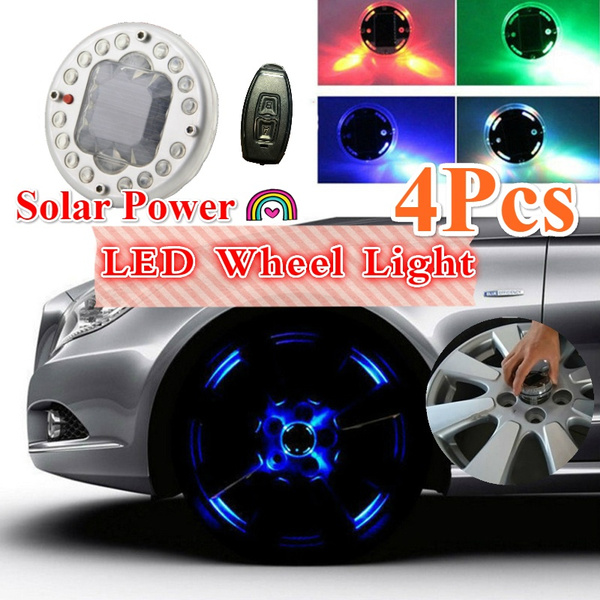 18 LED Auto Solar Flash Wheel Hub Tire Valve Cap Signal Warning Car ...