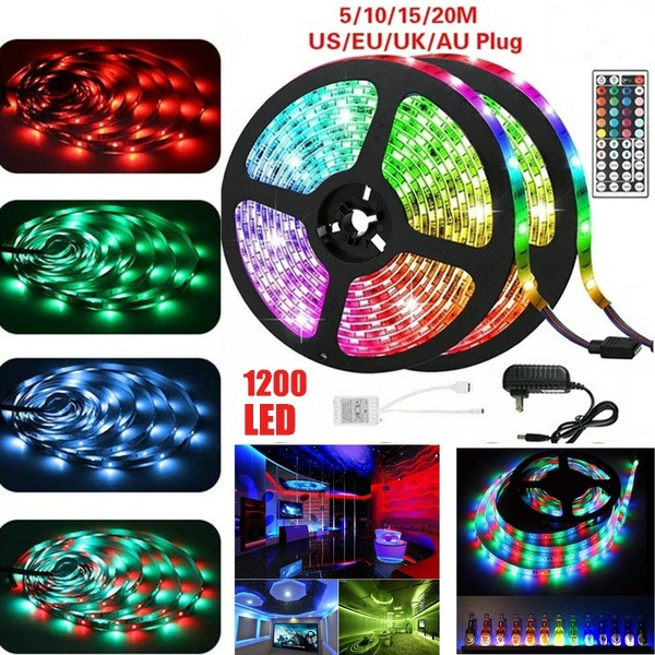 LED Strip Light 2835 SMD RGB Strap 5M 10M 15M 20M DC12V Diode with 44 ...