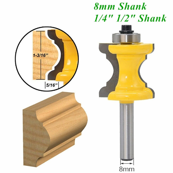 8mm 1/4" 1/2" Shank Concave Wood Carving Milling Cutter Table Desk Line ...