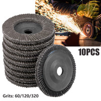 10PCS 4-inch/100mm Sanding Flap Discs 72 Pages Grinding Wheel Discs for ...