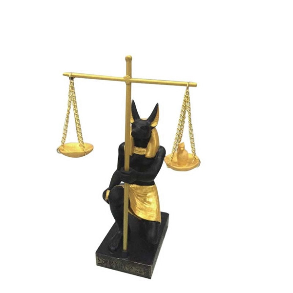Antique Anubis Scales of Justice Figurine Ancient Egyptian God Mythology Statue Decor | Wish
