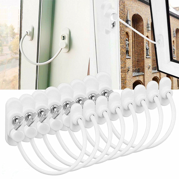 NEW 8x UPVC Window Restrictor Safety Cable Lock Wire Kids Child ...