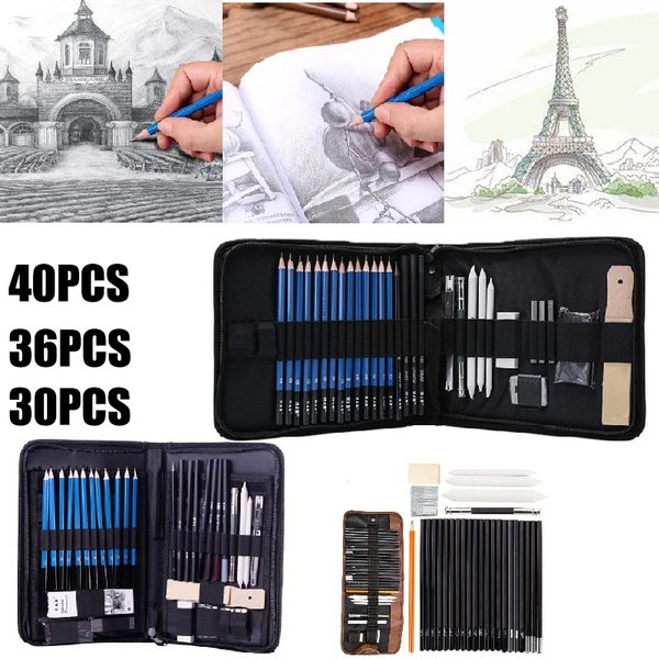 40/36/30 Pcs/set Professional Sketching Drawing Set Art Pencil Kit ...