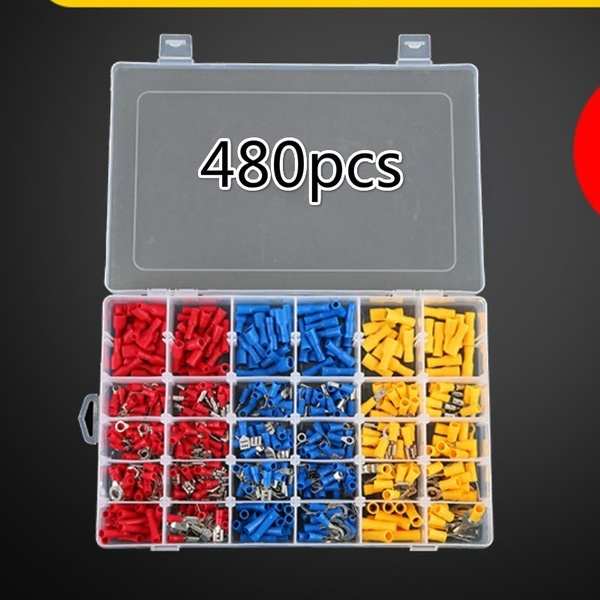 Electrical Connectors Insulated Crimp Terminals Mixed Assorted Lug Kit ...