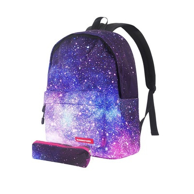 Galaxy School Backpack,School Bag Student Stylish Unisex Canvas Laptop ...
