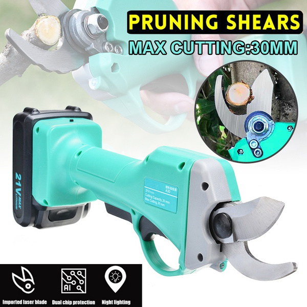 21V Wireless Electric Rechargeable Scissors Pruning Shears Tree ...